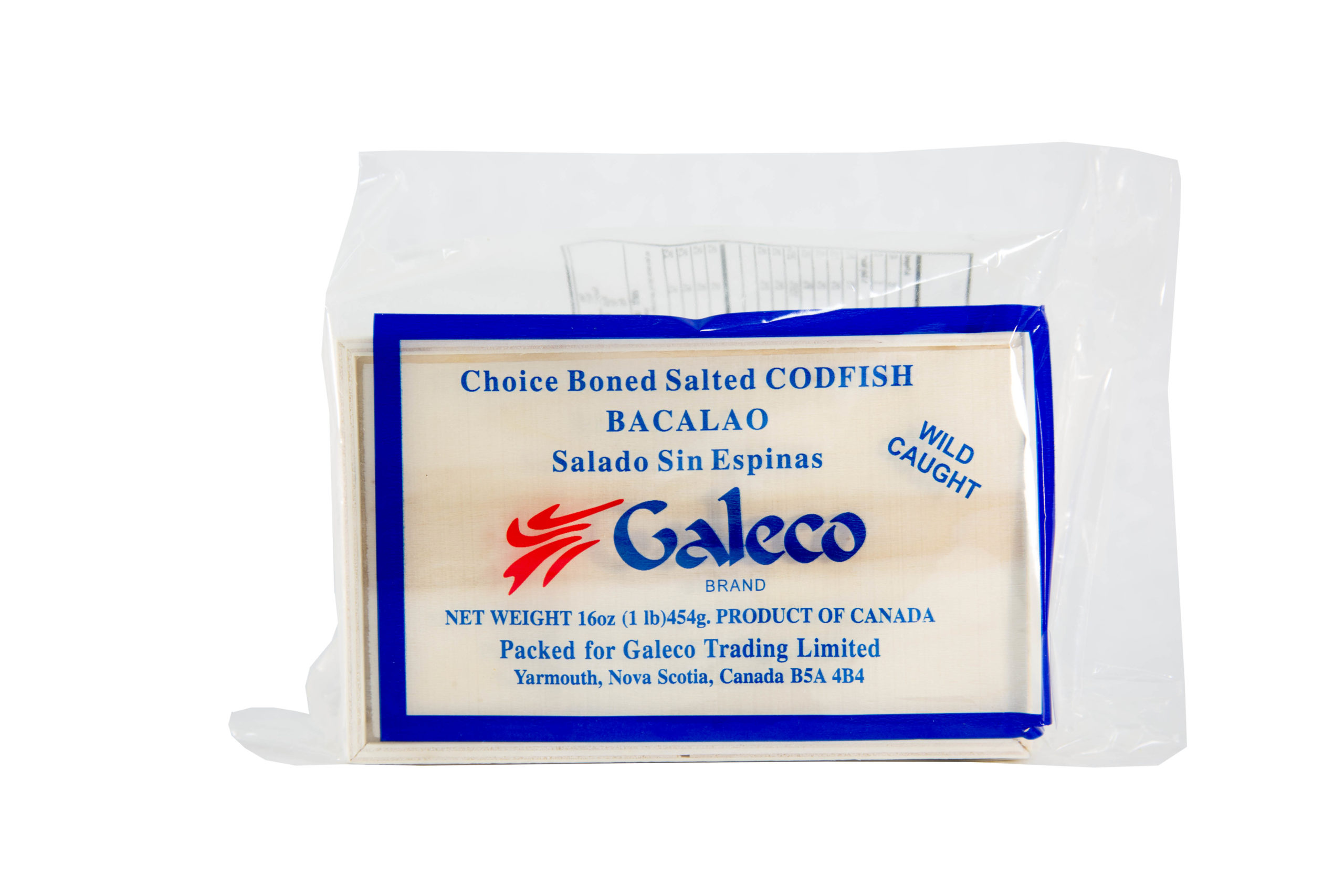 Galeco - Cod Salted Fillet 1lb Box - Alan's Market